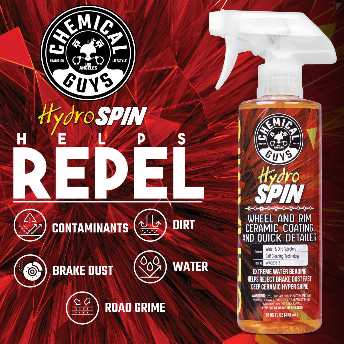 HydroSpin Wheel & Rim Ceramic Coating and Quick Detailer | Chemical Guys