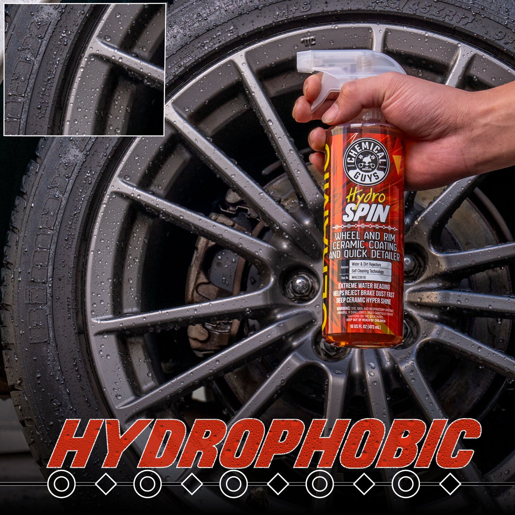 HydroSpin Wheel & Rim Ceramic Coating and Quick Detailer | Chemical Guys