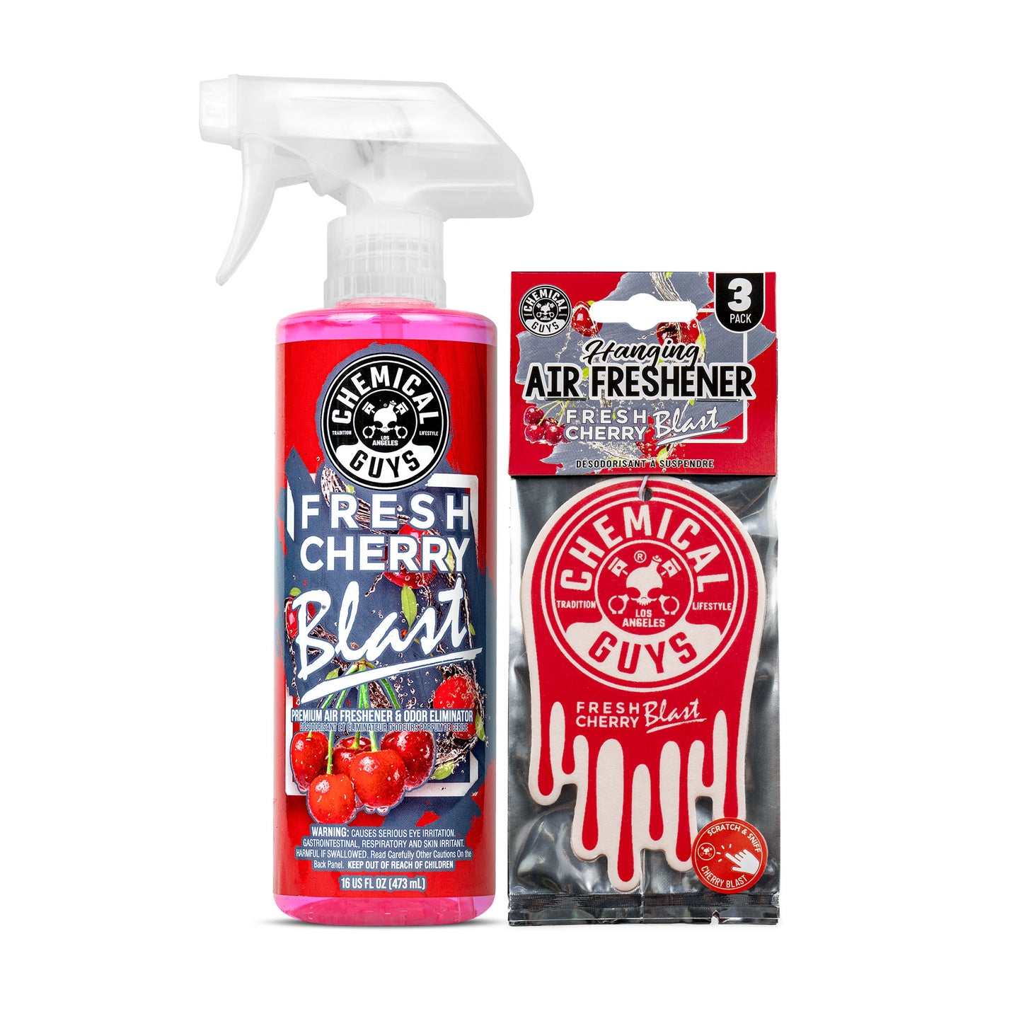 Fresh Cherry Blast Spray & Hanging Air Freshener Kit | Chemical Guys