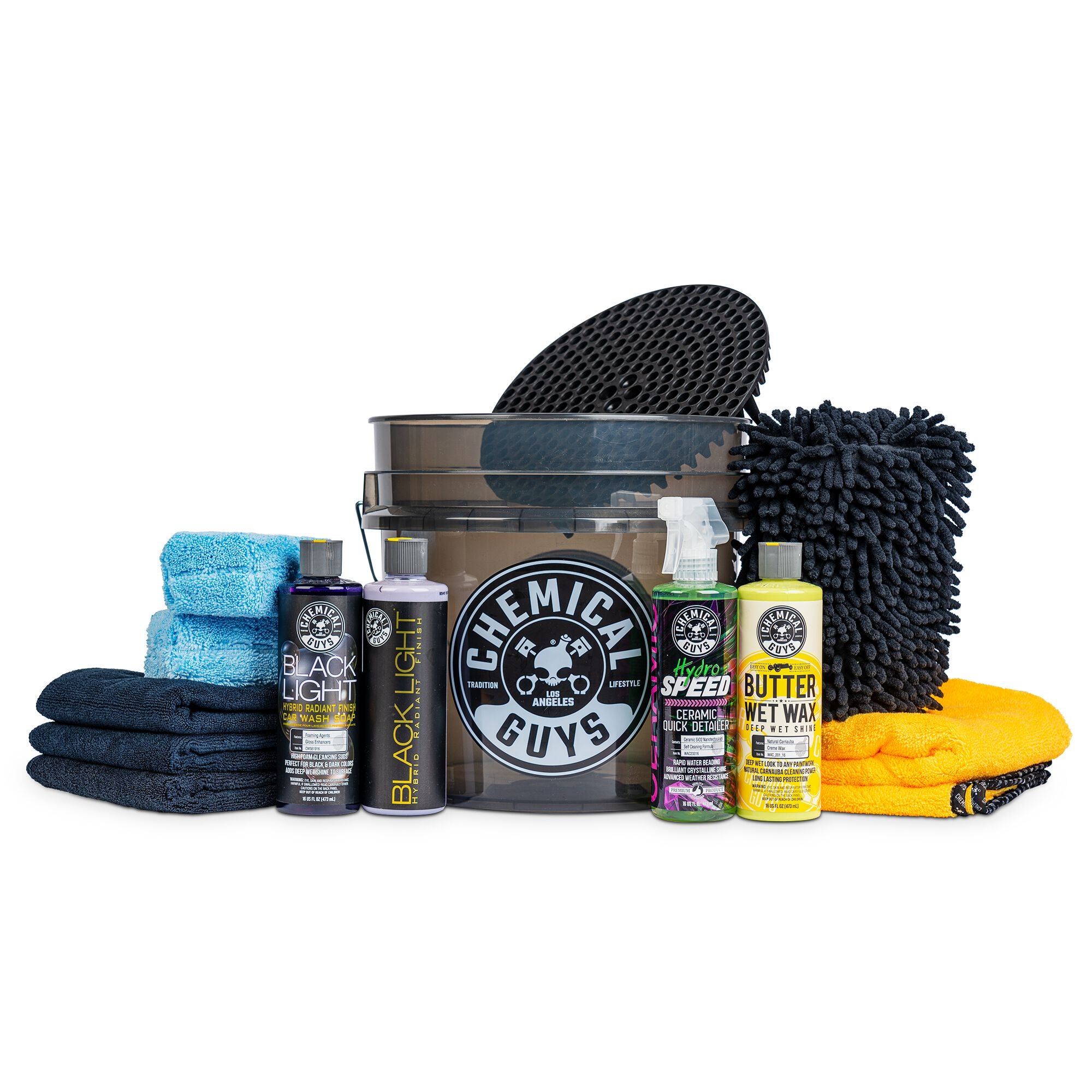 Black Car Wash Glaze & Detail Ultimate Kit with Bucket | Chemical Guys